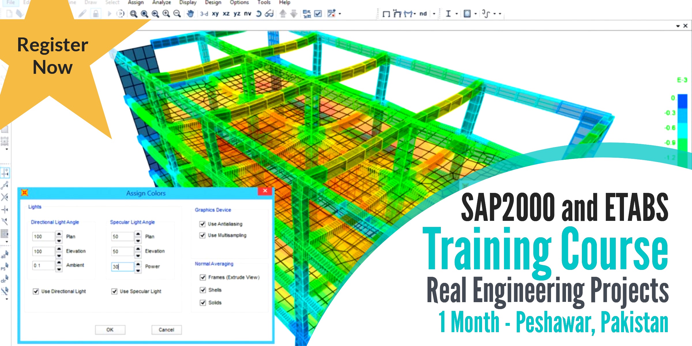 SAP 2000 and ETABS Training Course on Realworld Civil Engineering Projects